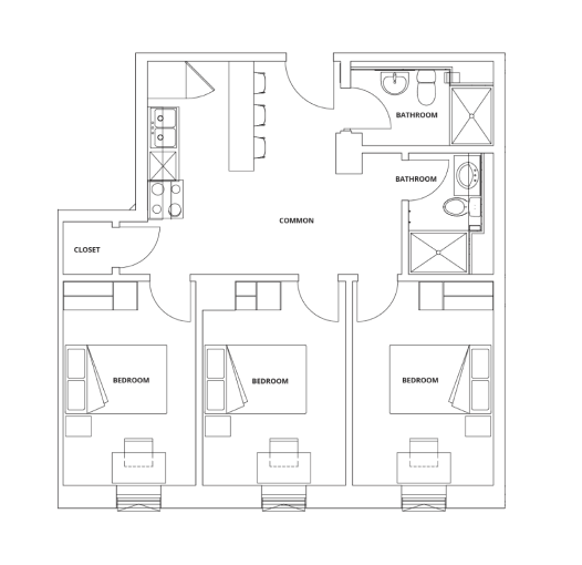 CampusOne Student Residence Floorplans